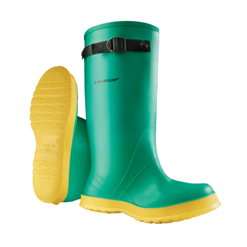 Dunlop 8705000 Hazmax Slicker Overboots, 17 in Boot, PVC, Green/Yellow ...