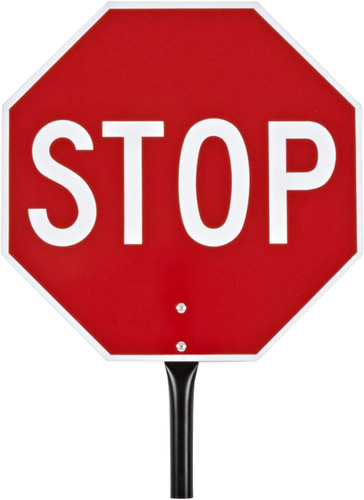 KC 17367 Stop/Stop Paddles Aluminum Sign - 18" Letter Size