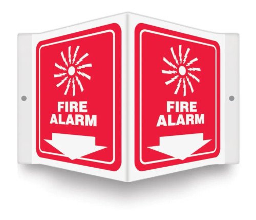 Accuform PSP620 Projection Safety Sign: Fire Alarm