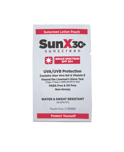SunX Single Dose SPF30+ Broad Spectrum Sunscreen Lotion Foil Packs