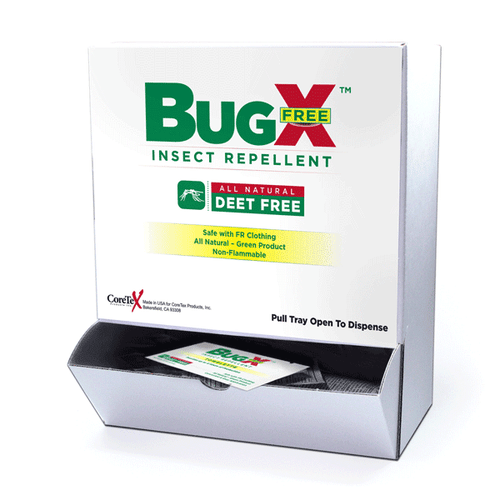 BugX DEET Free Natural Insect Repellent Single Dose Towellete Foil Packs