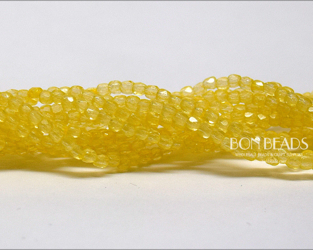 True 2mm Jonquil Round Fire Polished (600 Pieces) - Bon Beads