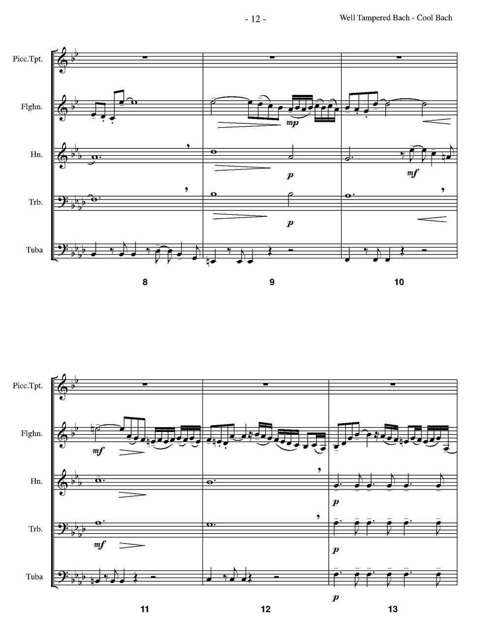 WELL "TAMPERED" BACH BRASS QUINTET
