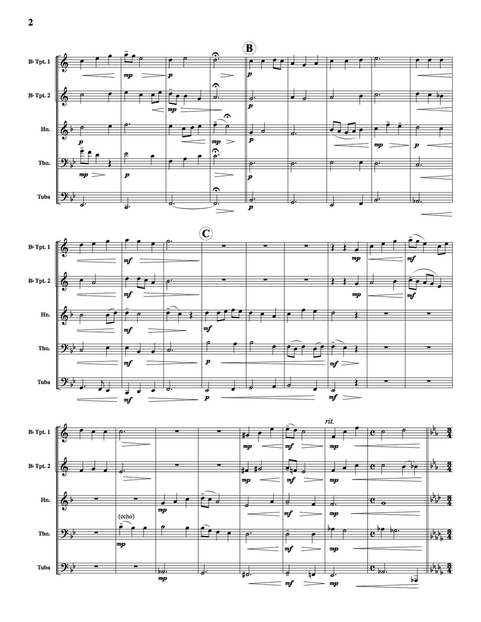 Be Thou My Vision Brass Quintet (Trad./ arr. Zilincik) - Canadian Brass ...