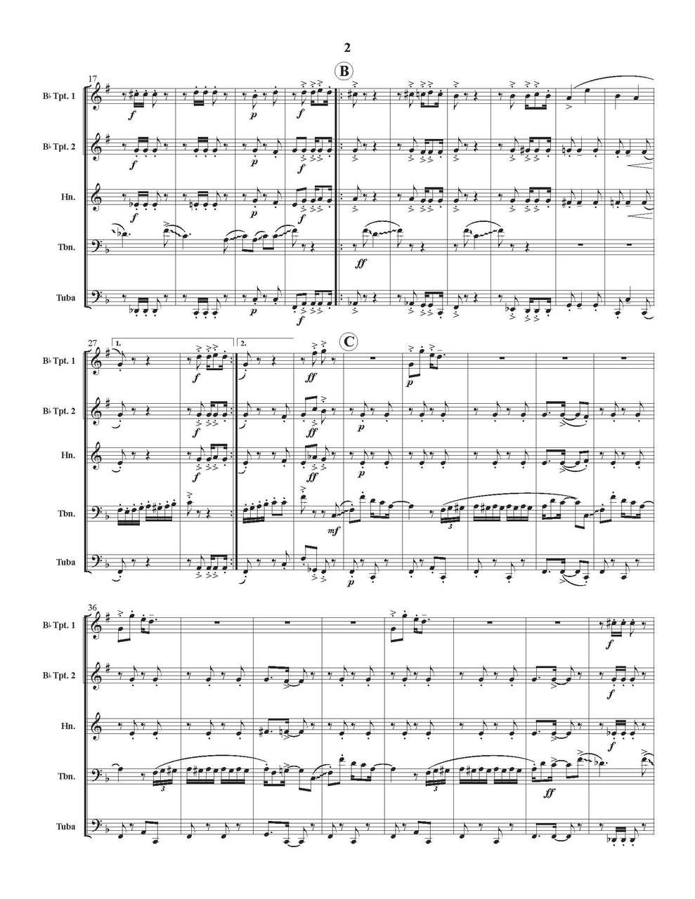 Lassus Trombone Brass Quintet (Fillmore/ arr. Cable) PDF Download - Canadian Brass Store