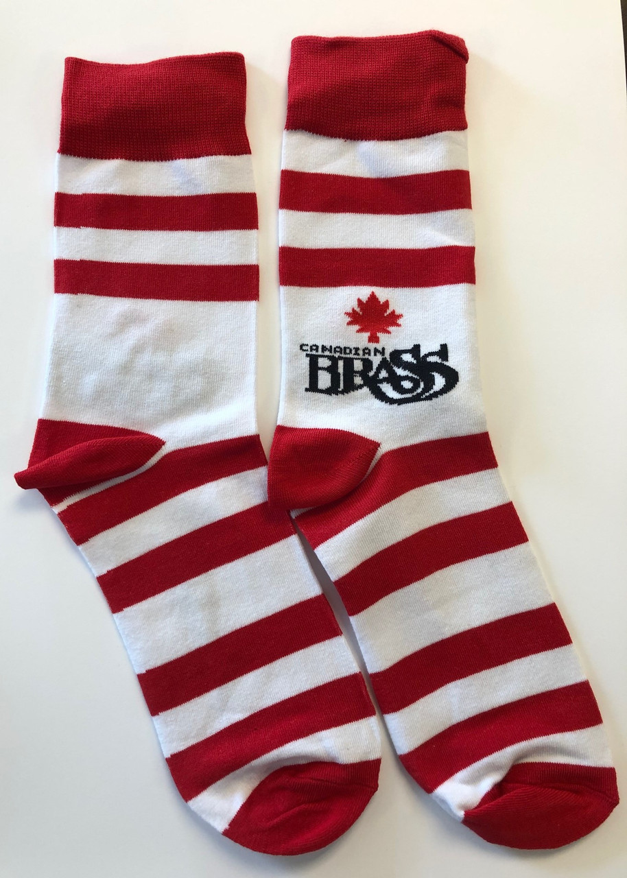 Canadian Brass Socks in Canadian Colors