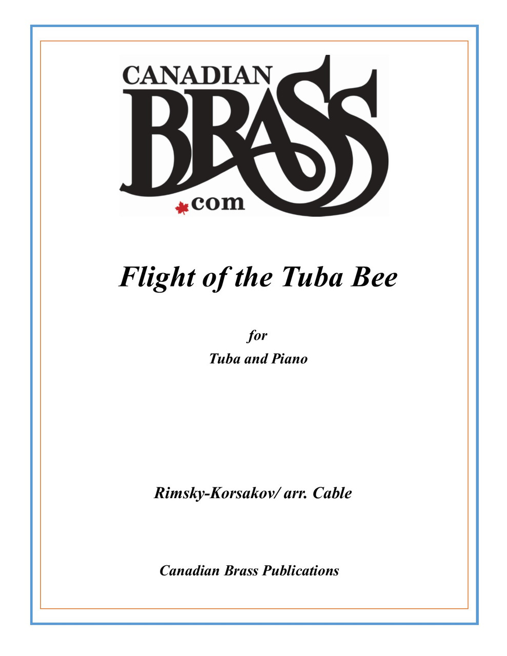 Flight of the Tuba Bee for Tuba and Piano (Rimsky-Korsakov/arr. Cable ...