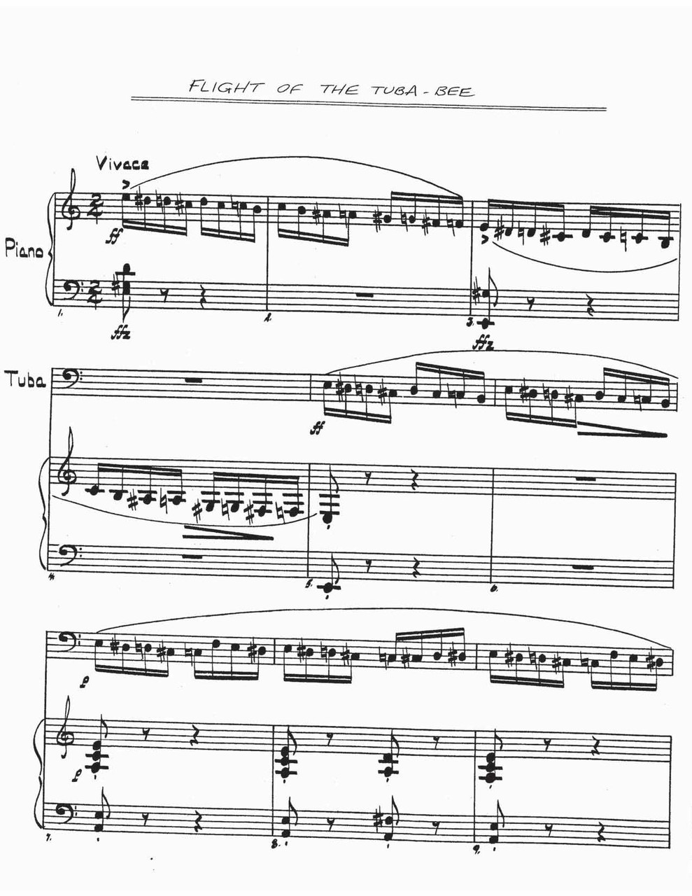 Flight of the Tuba Bee for Tuba and Piano (Rimsky-Korsakov/arr. Cable ...