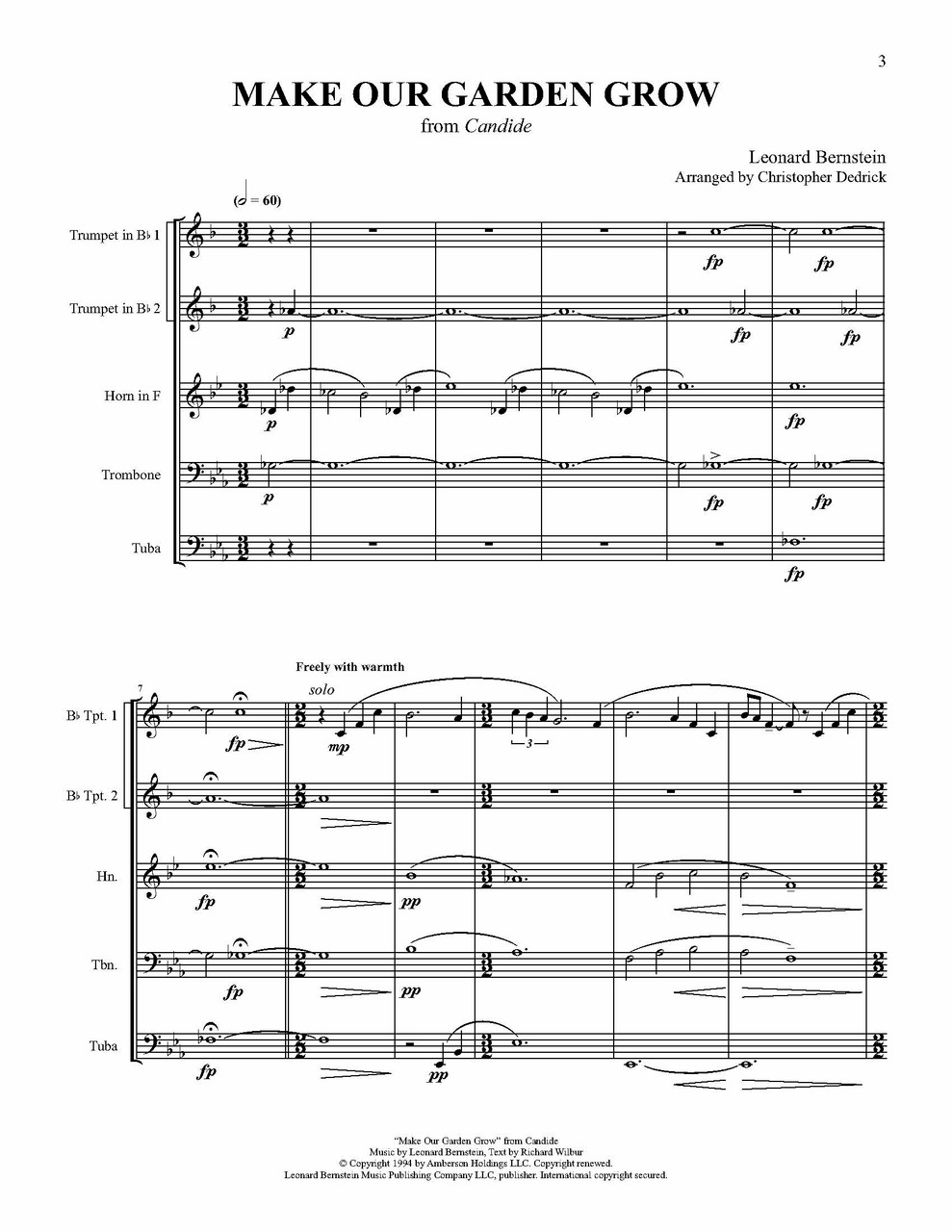 Essential Movie & Broadway Brass Quintet Bundle (La La Land, Make Our ...