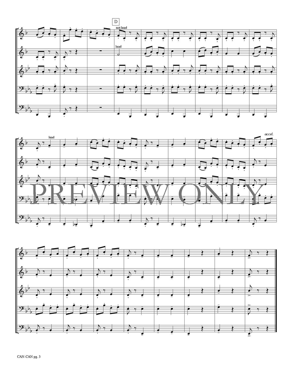 Can-Can from Orpheus in the Underworld Brass Quintet (Offenbach/arr ...