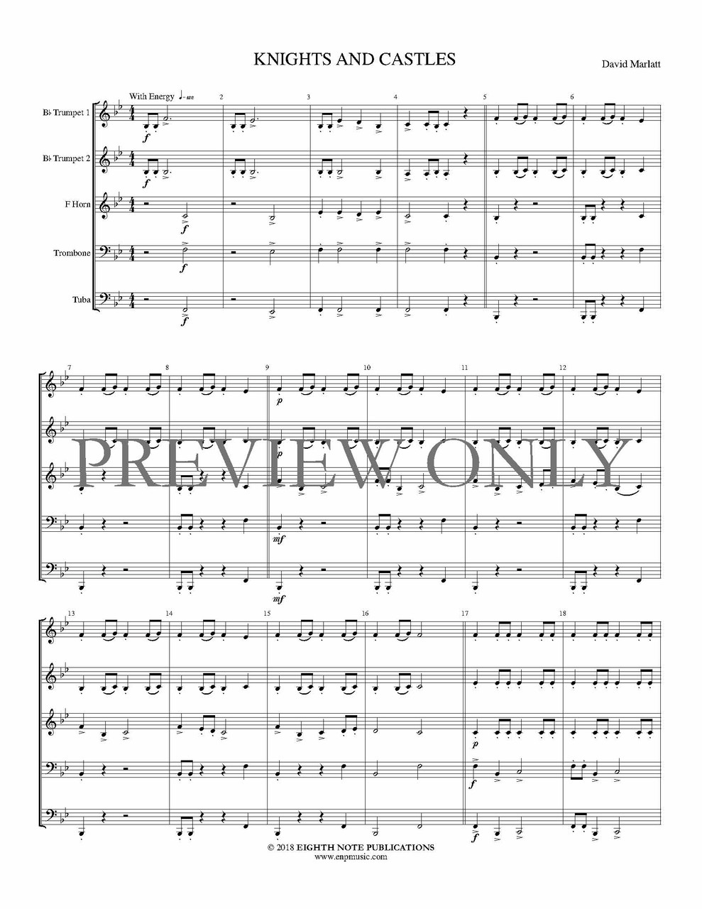 Knights and Castles Brass Quintet (David Marlatt) PDF Download
