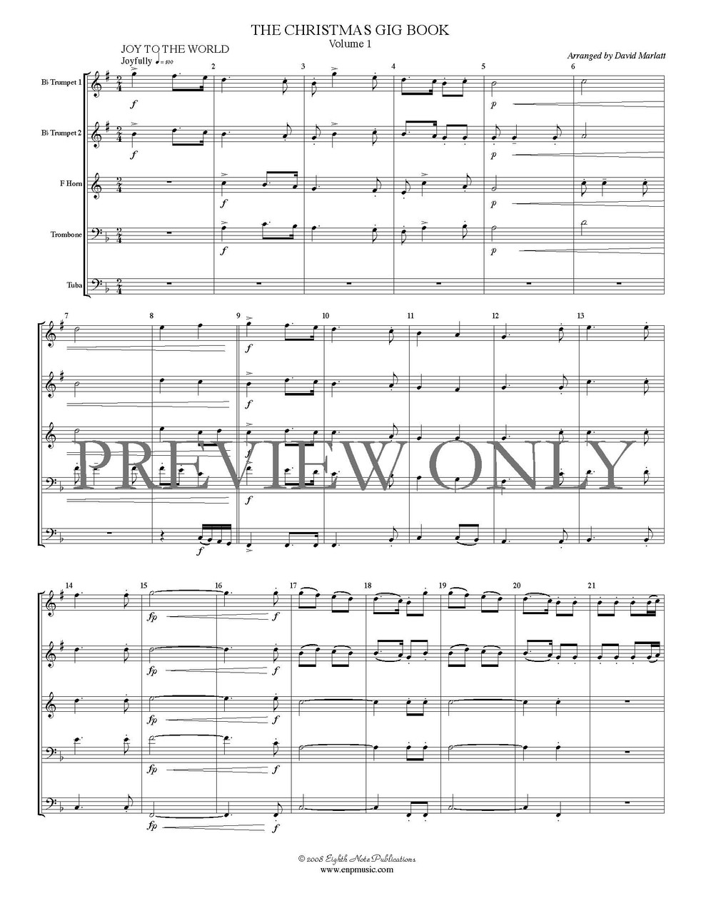 The Christmas Gig Book, Vol. 1 for Brass Quintet Conductors Score ...