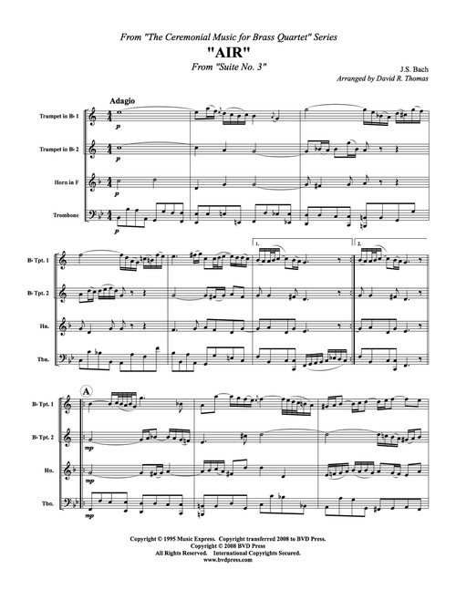 Air on the G String Brass Quartet