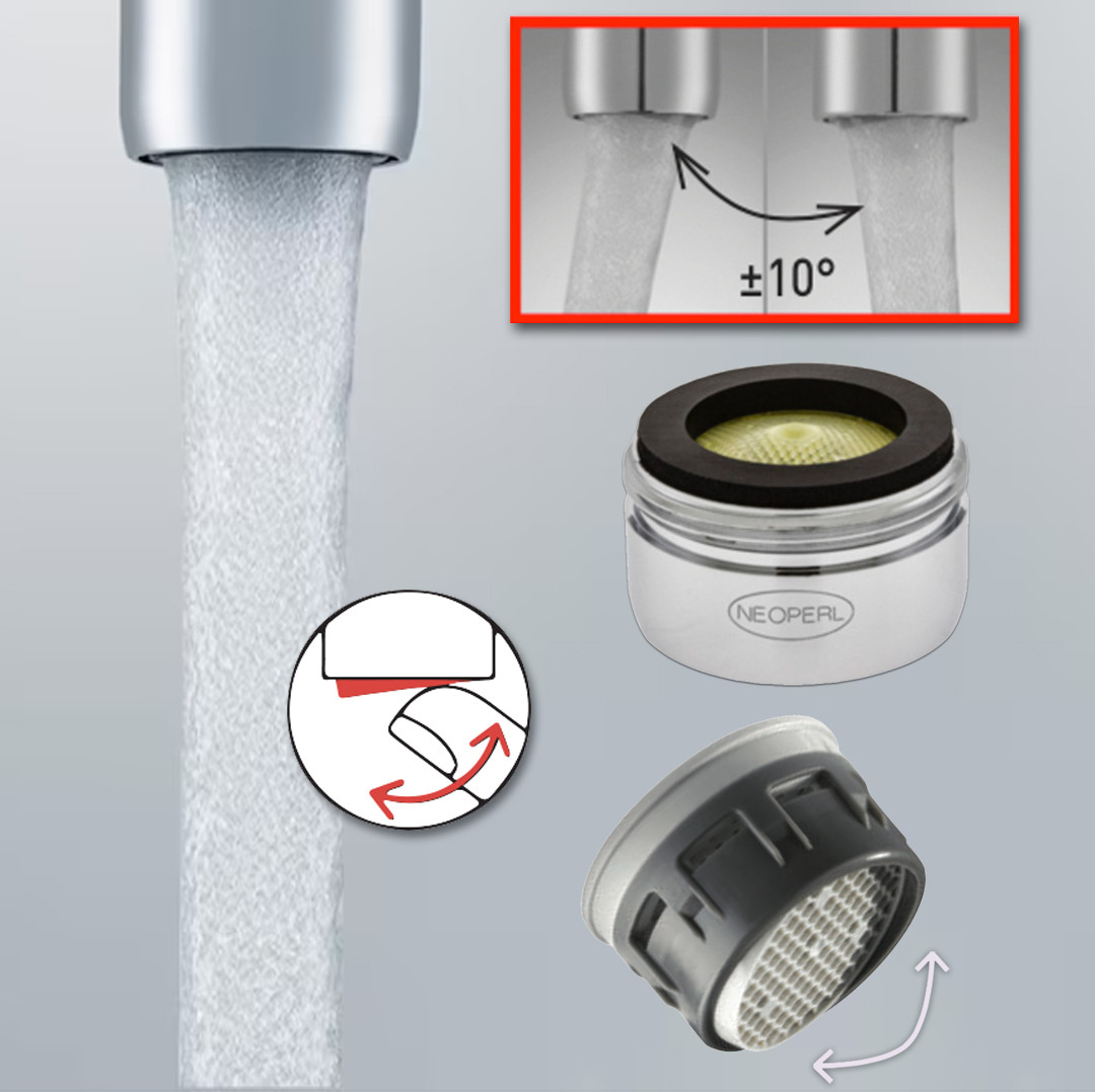 Neoperl 2.2 gpm Male Angle Adjustable swivel directional Stream ...