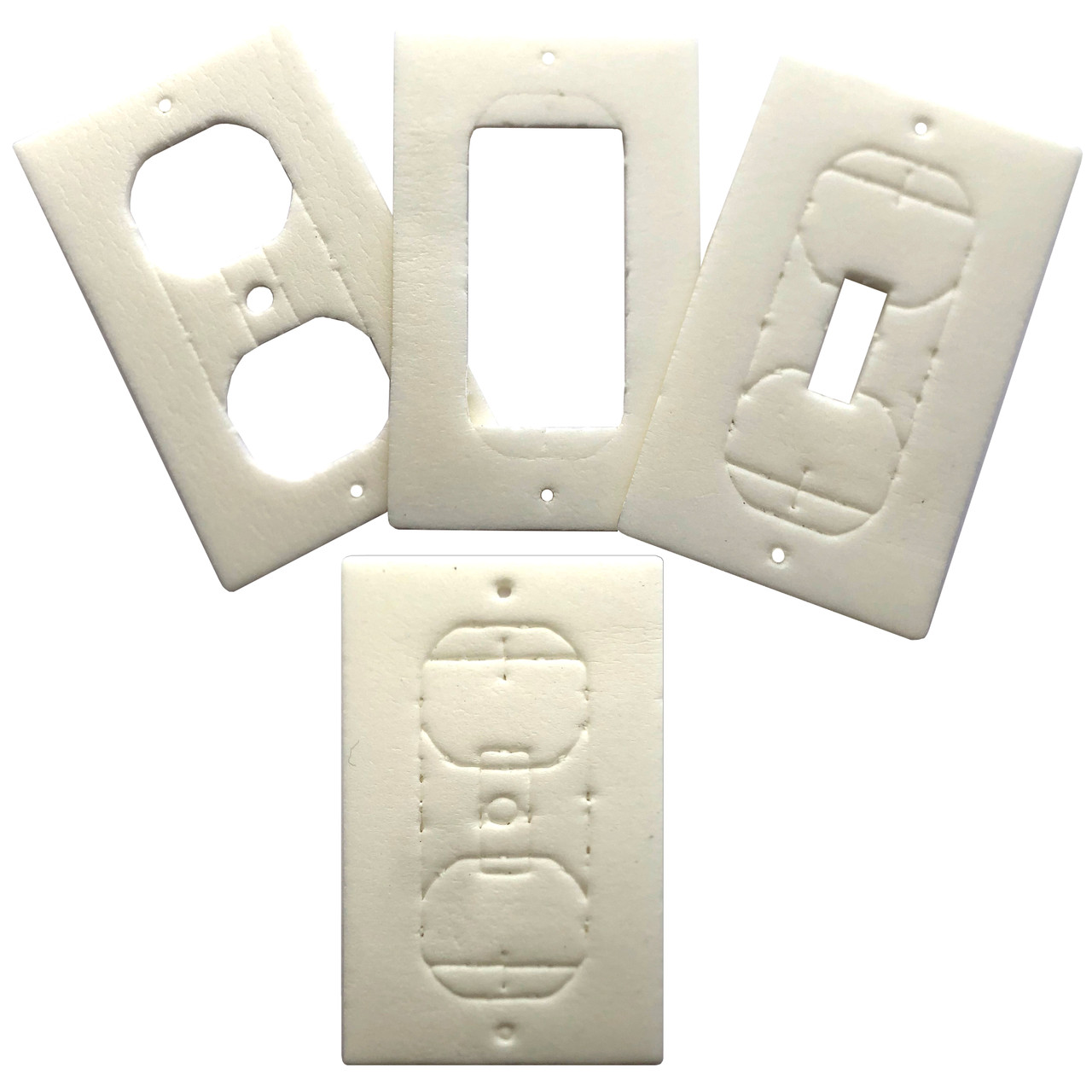 Logo Kit Electrical Outlet & Light Switch plate Foam Gasket Insulator ...