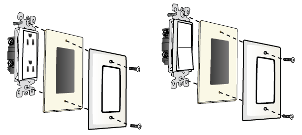 Case Pack Wholesale Bulk Decora Rocker Switch Electrical Outlet plate ...