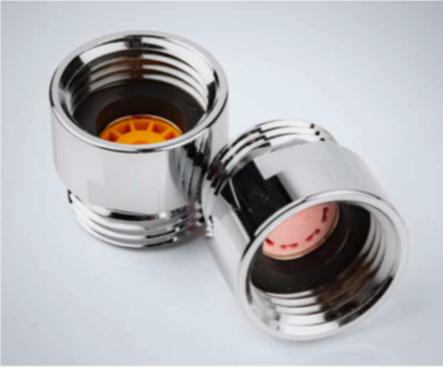 Shower adapter with water saving flow controllers