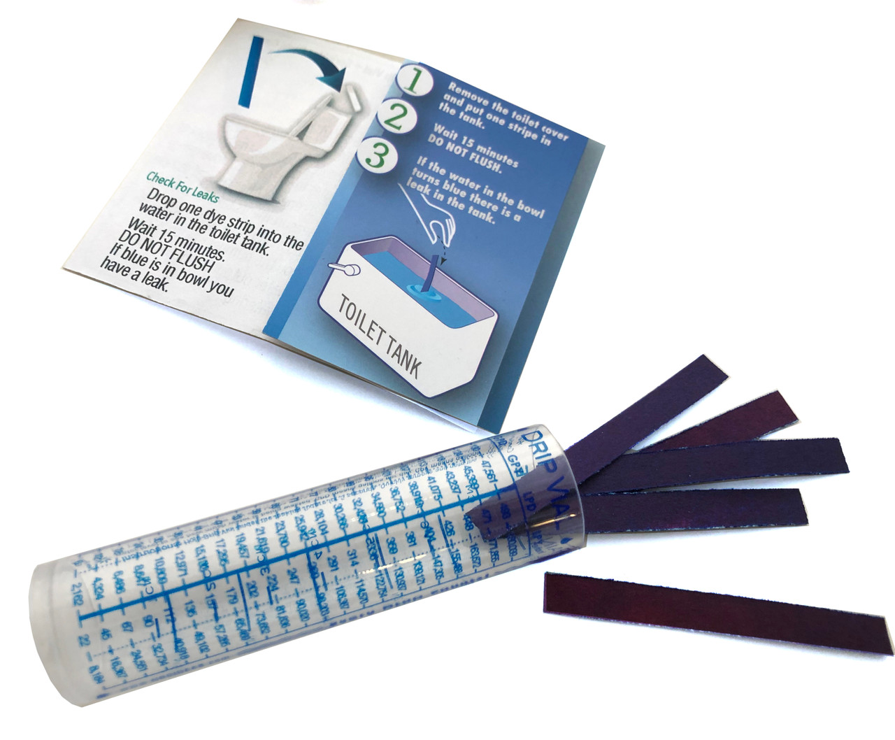 Test flat Strip Toilet Leak Detecting Drip Vial Kit | Bathrooms ...
