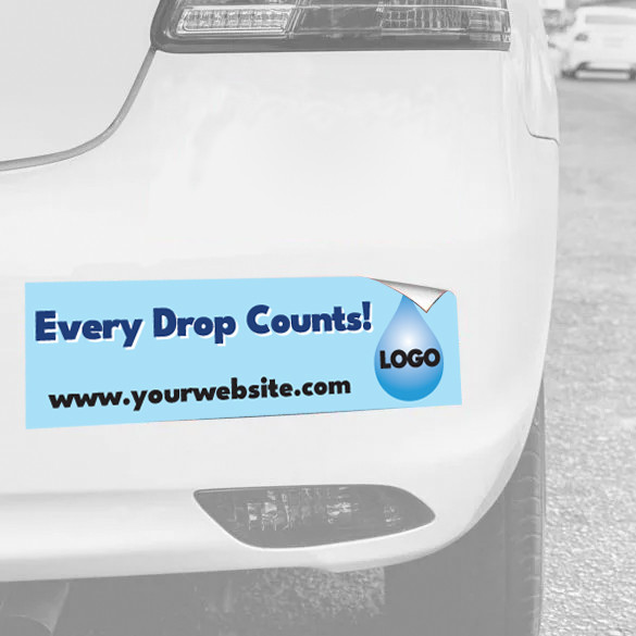 Water Saving Bumper Stickers Custom Printed Conservation Message Cars ...