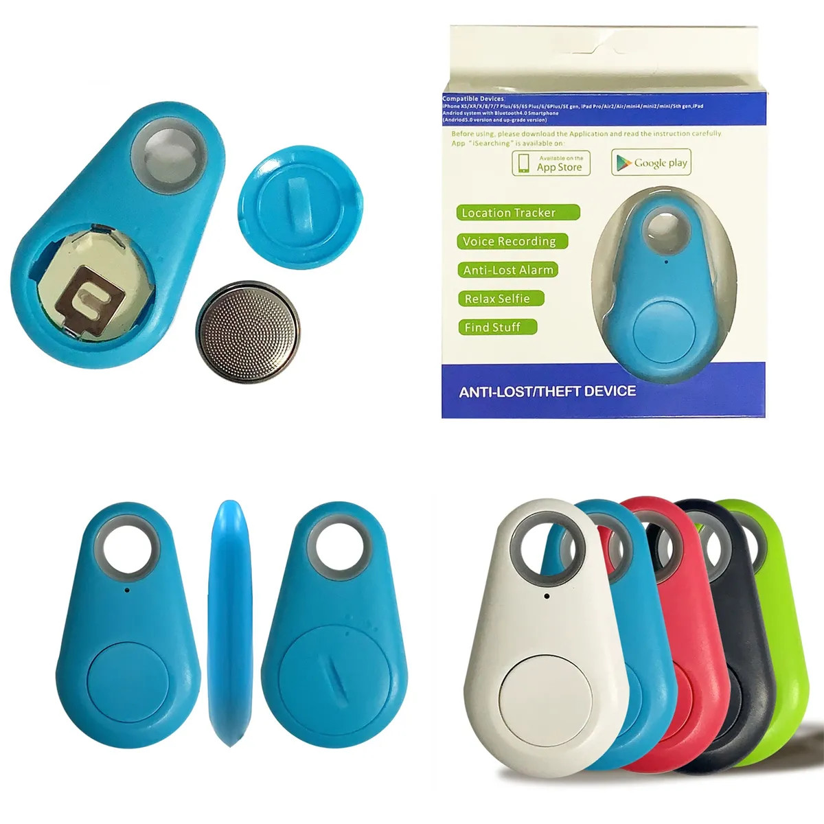 Smart wireless Tracker Bluetooth Water Drop Shape Custom Logo App ...