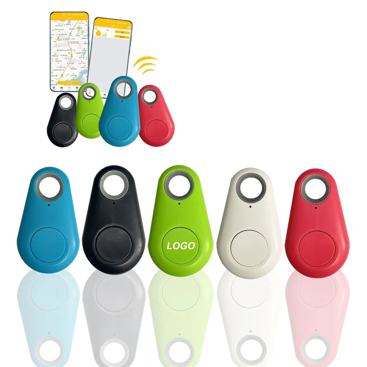Smart wireless Tracker Bluetooth Water Drop Shape Custom Logo App ...