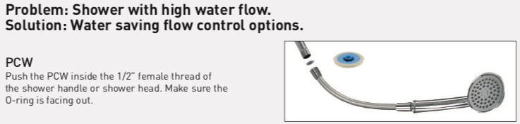 Kitchen hose faucet adapter with water saving flow regulator PCW-01 ...