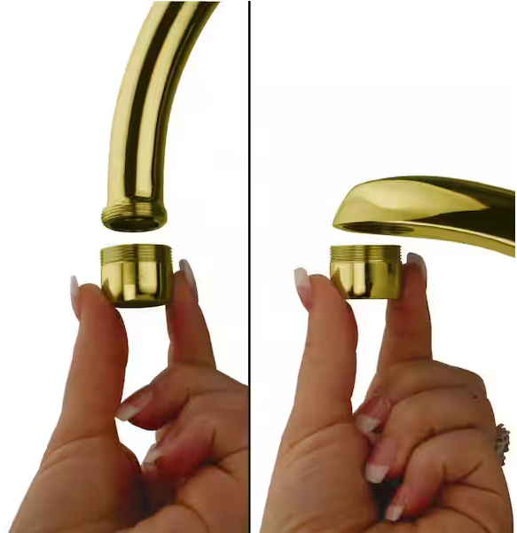 Neoperl Polished Brass Dual Thread, Male, Female 1.5 gpm Kitchen ...