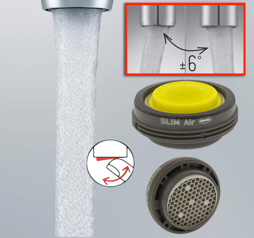 Neoperl Slim Air 2.2 gpm Directional Adjustable 15/16" SSR replacement ...