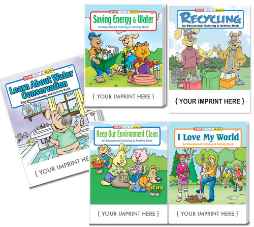 Kids Saving Water & Energy Conservation - Coloring Activity Book