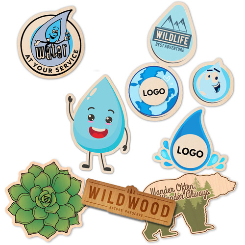 Custom Water Drop Pin Logo Shape
