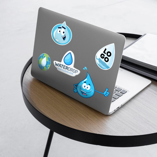 Custom Water Drop Pin Logo Shape
