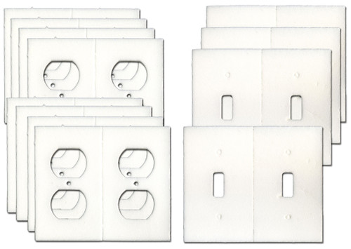 Electrical Outlet & Light Switch plate Foam Gasket Insulator Kit ...