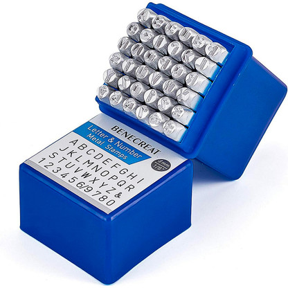 Deacon Uppercase and Numbers Metal Stamping Letter Set 4mm ONLY £20