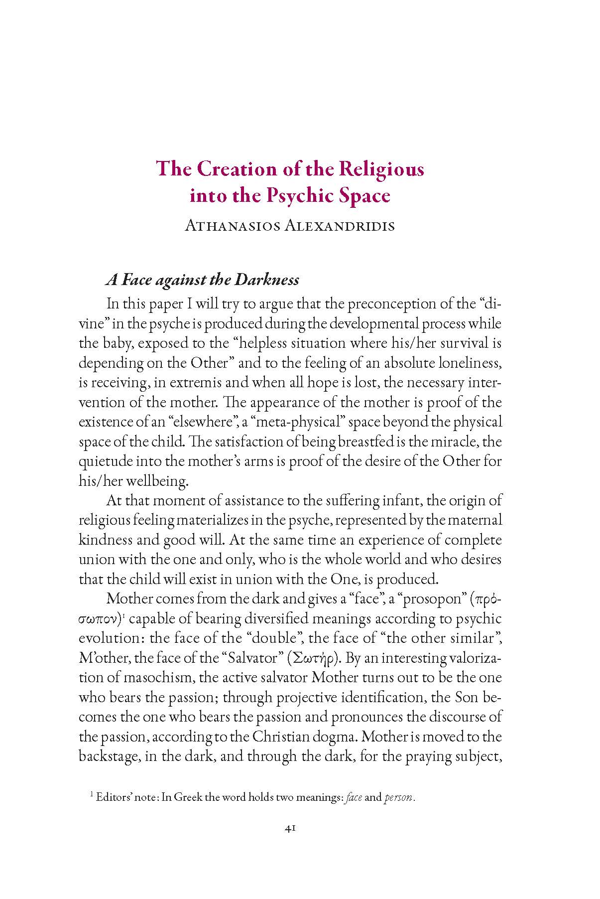 Soul and Psyche as a Surprise: Psychoanalysis and Orthodox Theology in ...