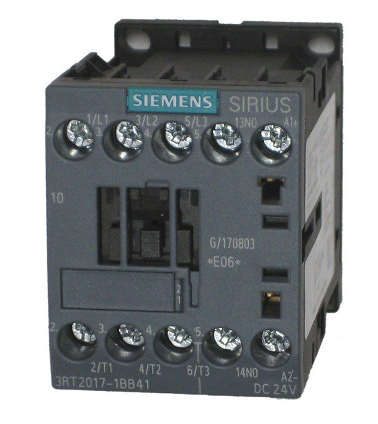 Siemens Sirius 3RT2017-1BB41 3 pole 12 AMP 24 volt DC contactor