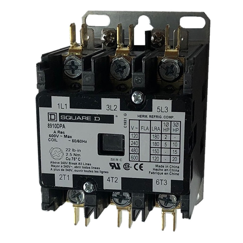 8910DPA34V02: Powerful 4-Pole 30 AMP Contactor | Schneider Electric