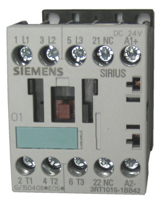 Siemens 3RT1015-1BB42 7 AMP contactor | 24 volt DC | 1 NC