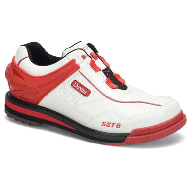 Dexter Mens SST6 Hybrid BOA White / Red | The Bowler Depot