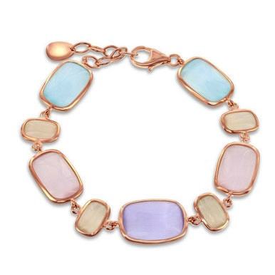 CHAMPAGNE Cat Eye Bracelet 18k rose gold vermeil