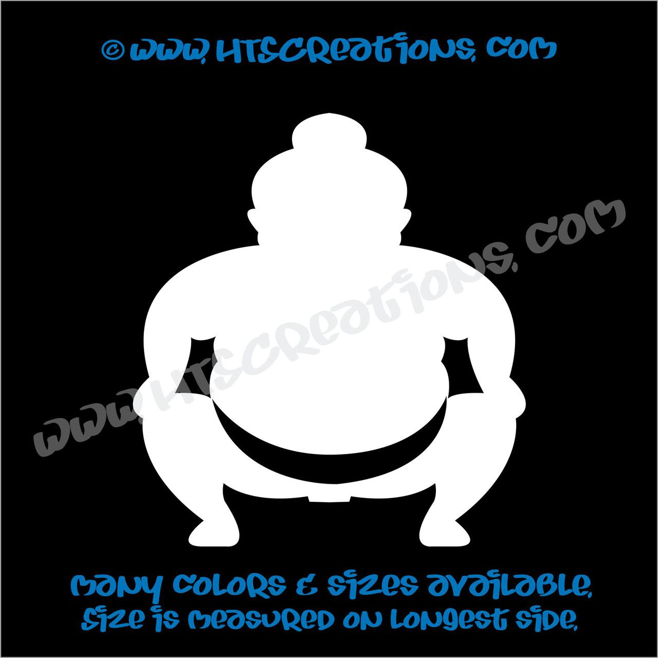 Sumo Wrestler Japanese Vinyl Decal - HTs Creations