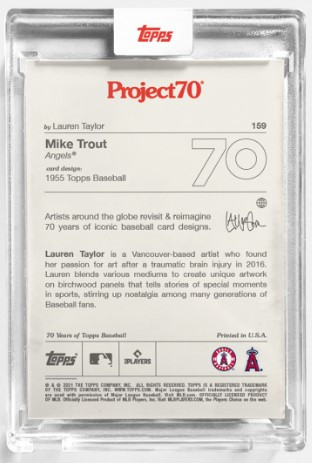 Topps Project 70 Mike Trout #159 by Lauren Taylor (PRE-SALE) - Wheeler ...