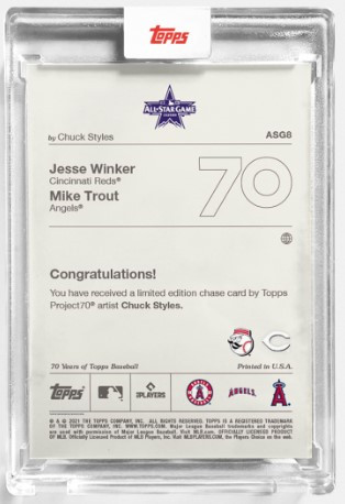 Topps Project 70 - Card ASG8 - Jesse Winkler/Mike Trout by Chuck Styles ...
