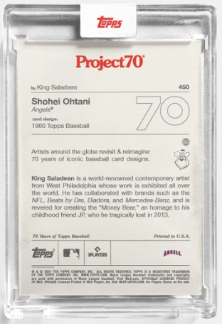 Topps Project 70 Shohei Ohtani #450 by King Saladeen (PRE-SALE ...