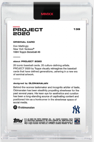 Topps Project 2020 Don Mattingly #139 by Oldmanalan - Print Run: 4682 ...