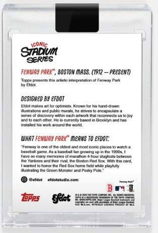 Topps X - 2020 Efdot Iconic Stadium Series -Card 3 - Fenway Park- (PRE ...