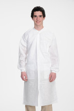 ValuMax Extra-Safe Autoclavable Lab Coat, White 2XL, Knee-Length ...