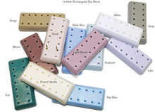 Kerr 14-Hole Bur Block, Rectangular, Sky Blue, ea | Optimus Dental Supply