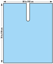 Halyard Impervious Split Drape, 60" x 70", 4" x 21" Split, Sterile, 65 ...