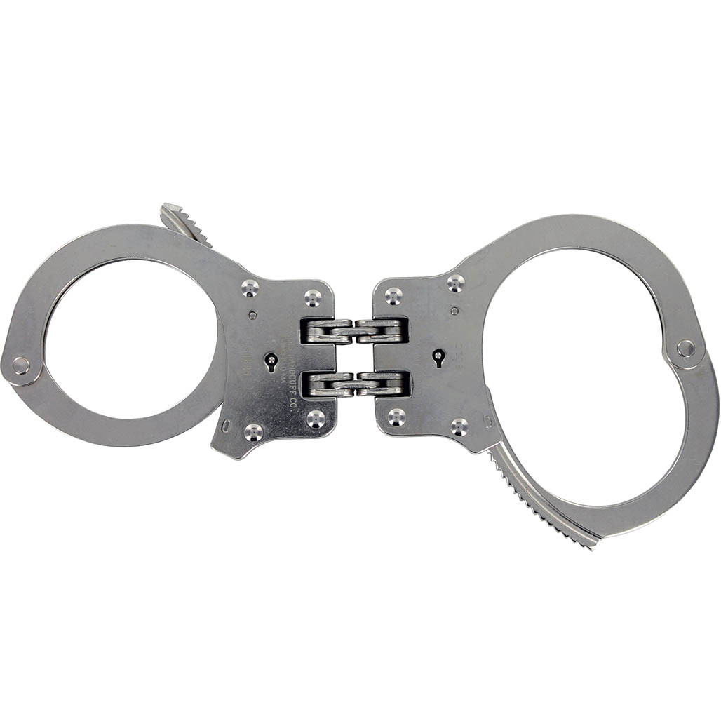 Peerless Model 801C Hinged Nickel Handcuffs