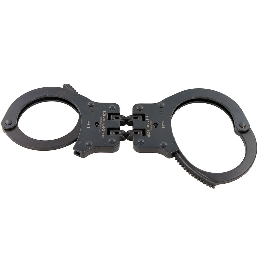 Peerless Model 802C Hinged Black Handcuffs